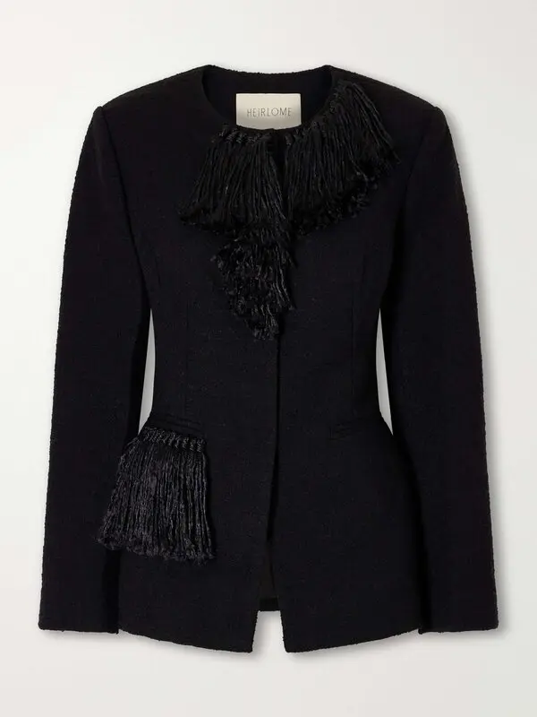 HEIRLOME Matilde Wool-blend Twill Jacket - Black
