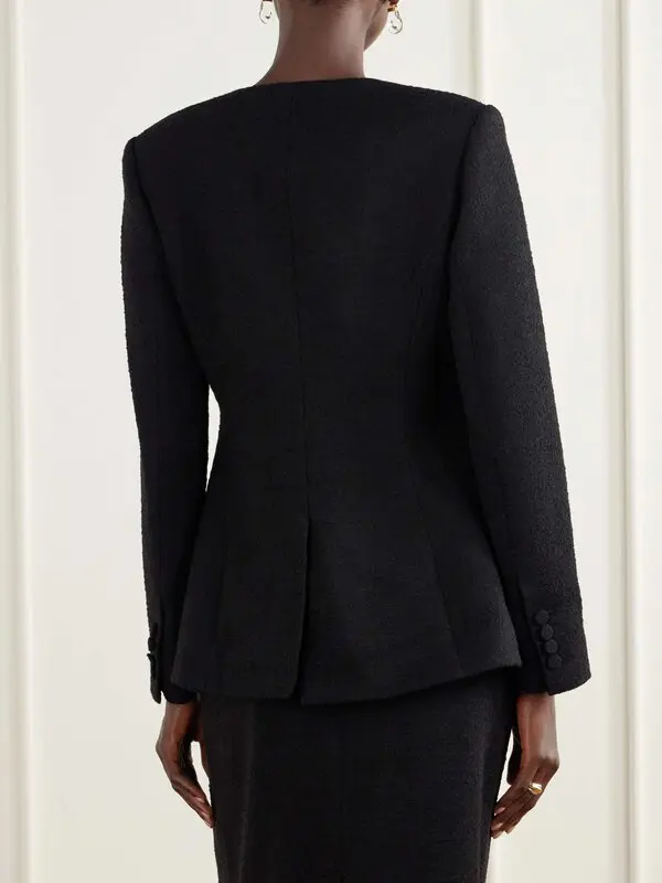HEIRLOME Matilde Wool-blend Twill Jacket - Black