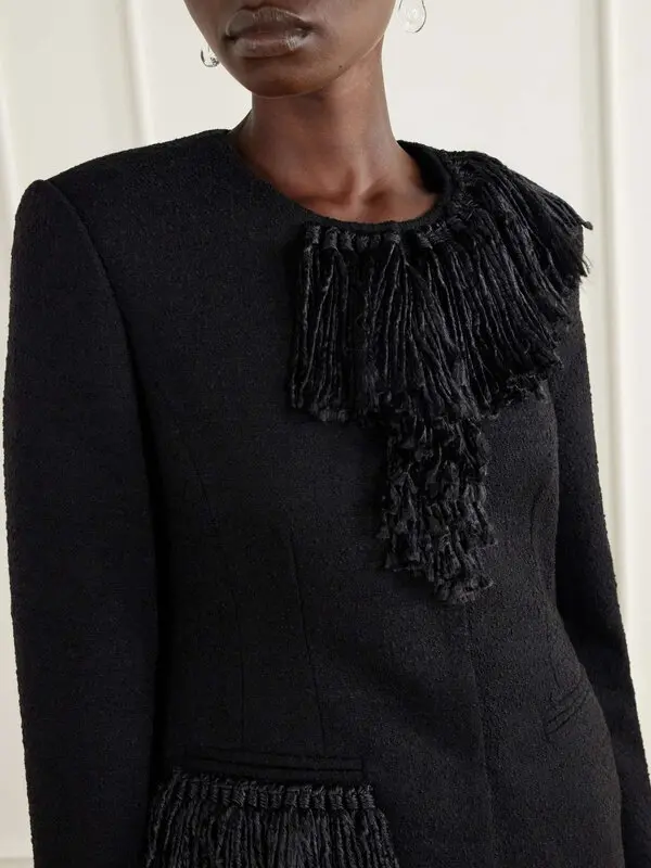 HEIRLOME Matilde Wool-blend Twill Jacket - Black
