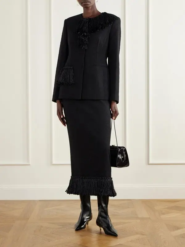 HEIRLOME Matilde Wool-blend Twill Jacket