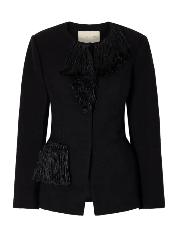 HEIRLOME Matilde Wool-blend Twill Jacket - Black
