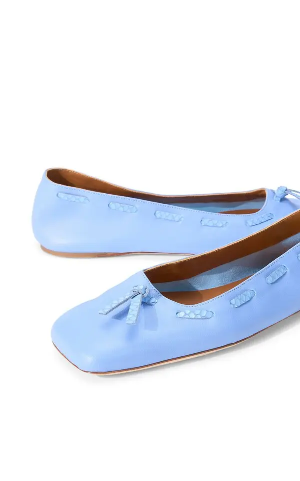 Staud Milo Leather Ballet Flats
