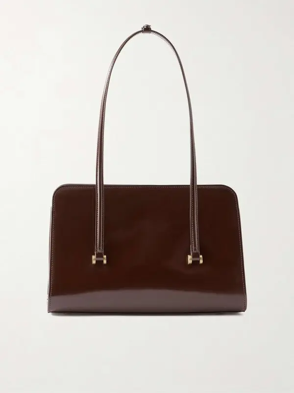 KALLMEYER Magazine Patent-leather Shoulder Bag - Dark Brown