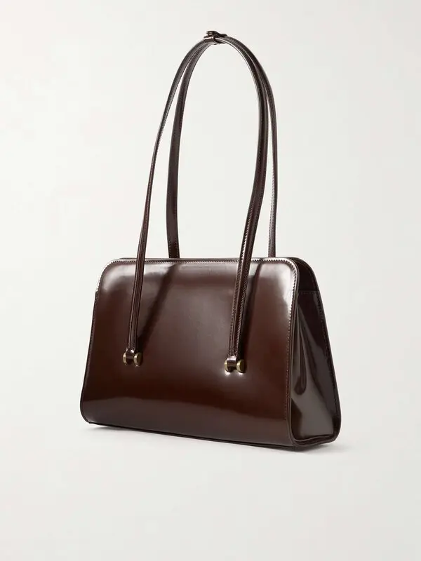 KALLMEYER Magazine Patent-leather Shoulder Bag - Dark Brown