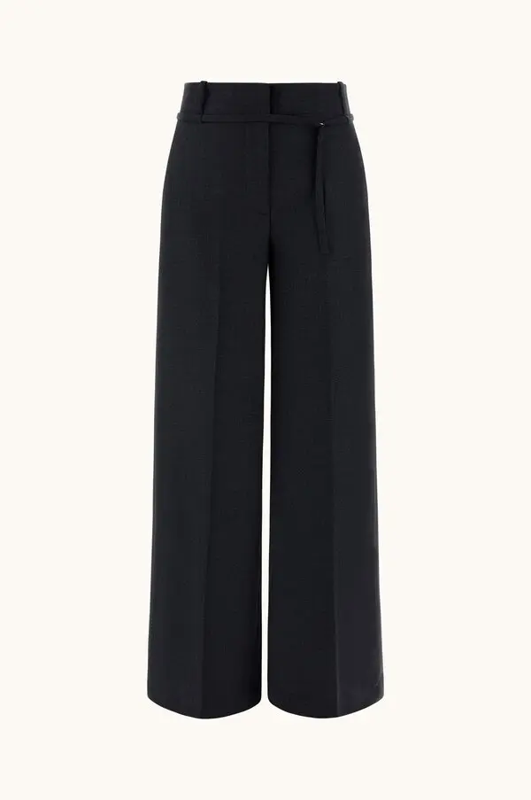 Paul & Shark Palazzo Trousers In Wool Twill