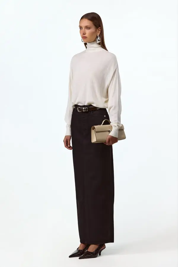 SAME Relaxed Cashmere Turtleneck - Cream