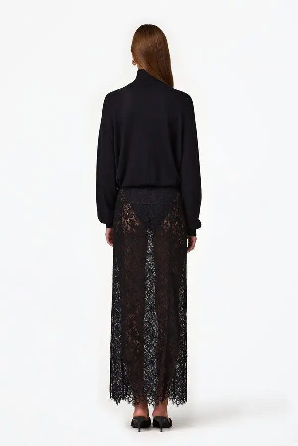 SAME Relaxed Cashmere Turtleneck - Black