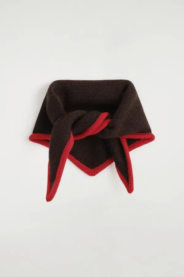 Cos Contrast-tipped Merino Wool Triangle Scarf