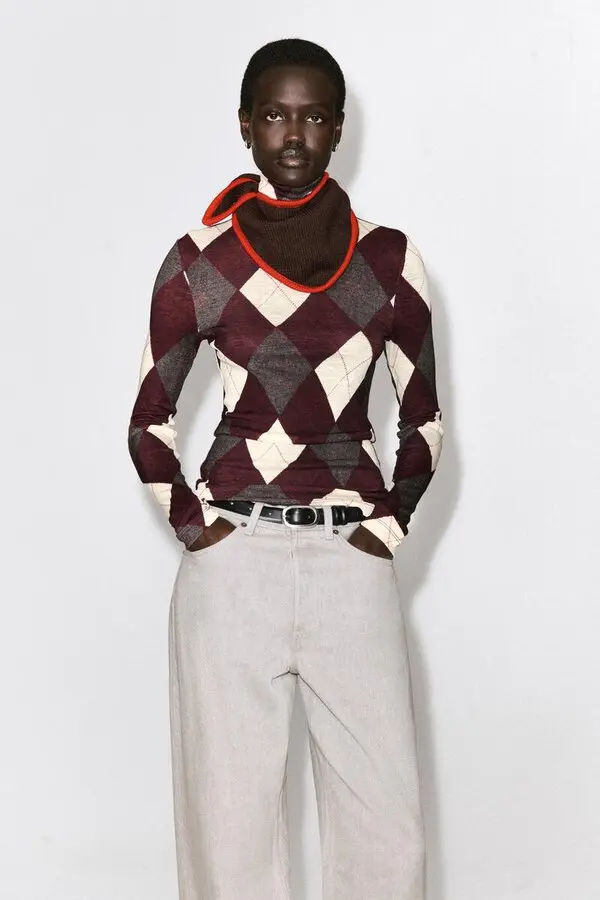 Cos Contrast-tipped Merino Wool Triangle Scarf