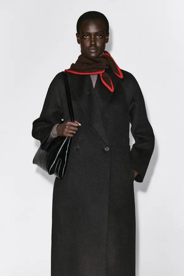 Cos Contrast-tipped Merino Wool Triangle Scarf