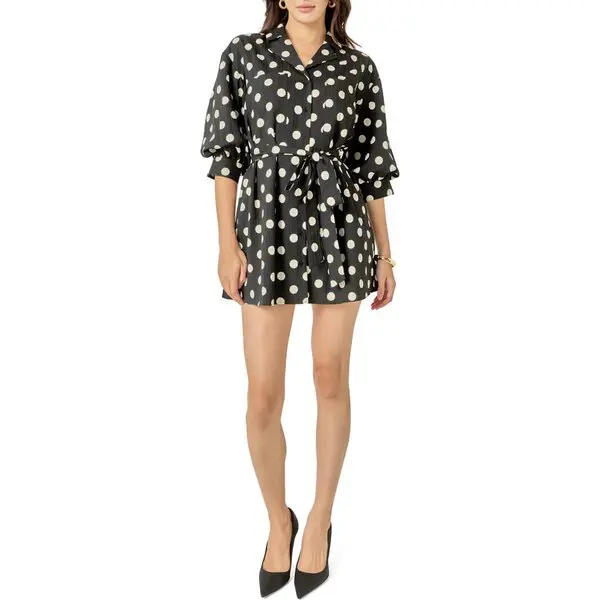 English Factory Belted Shirt Minidress