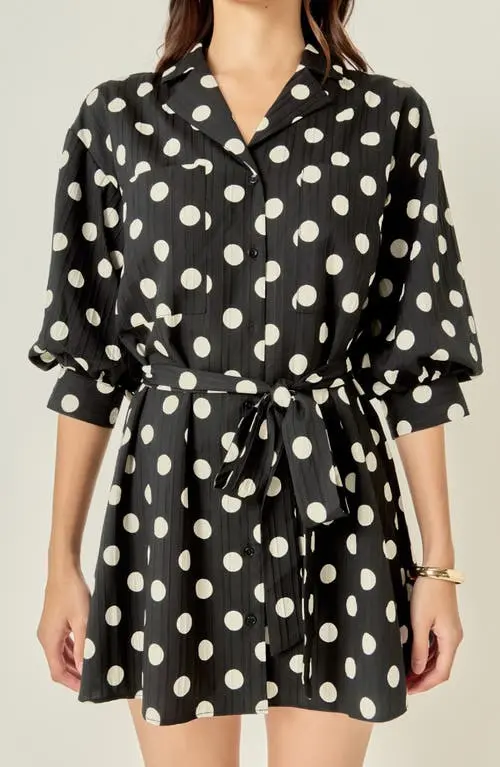 English Factory Belted Shirt Minidress