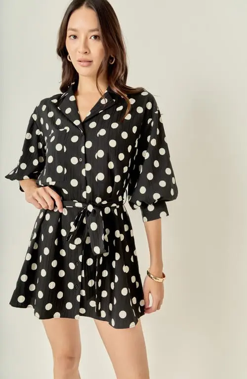 English Factory Belted Shirt Minidress