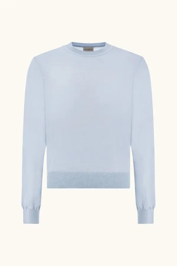 Paul & Shark Wool And Silk Crewneck Sweater - Sky Blue