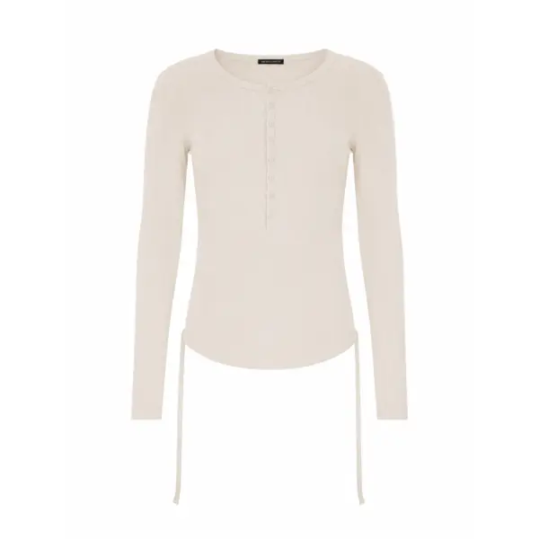 ANN DEMEULEMEESTER Hamar Wrinkled Long Sleeves Top - White