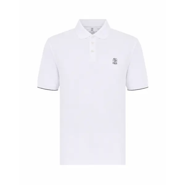 Brunello Cucinelli Logo Polo - White