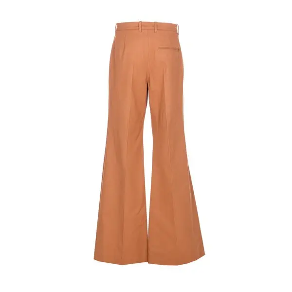 Chloé High-rise Flared Pants In Cotton Canvas