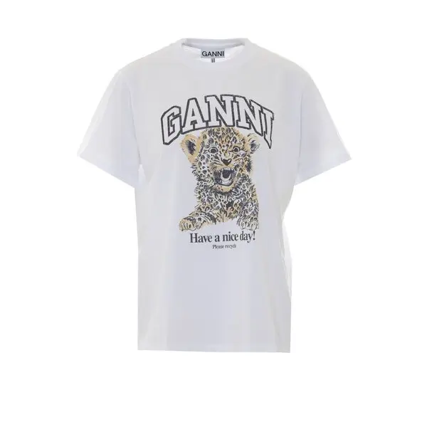GANNI Tiger T-shirt - White