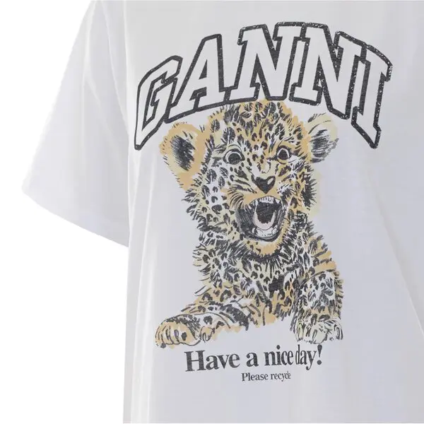 GANNI Tiger T-shirt - White