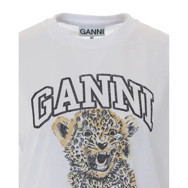 GANNI Tiger T-shirt - White