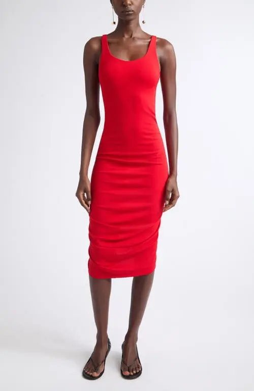 Jacquemus Regata Scoop Neck Midi Dress - Red