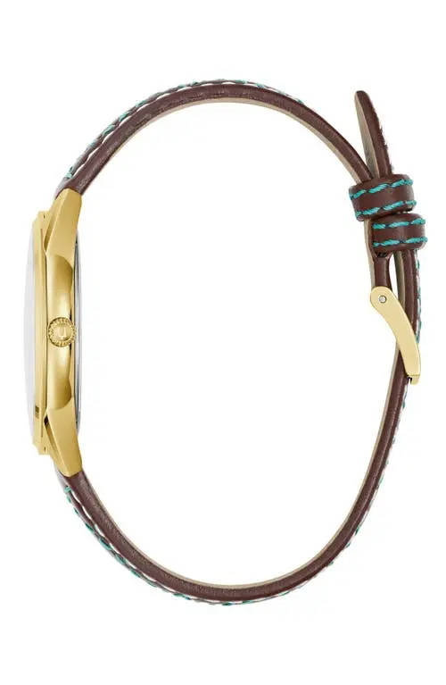 Bulova Stetson Sutton Leather Strap Watch - Brown