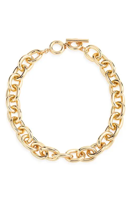 OPEN EDIT Large Curb Link Toggle Necklace