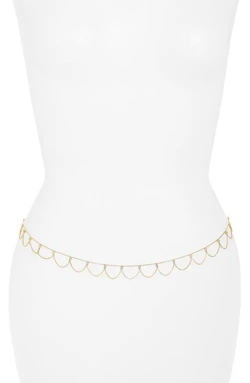 CHILD OF WILD Bad Romance Cubic Zirconia Belly Chain - Gold