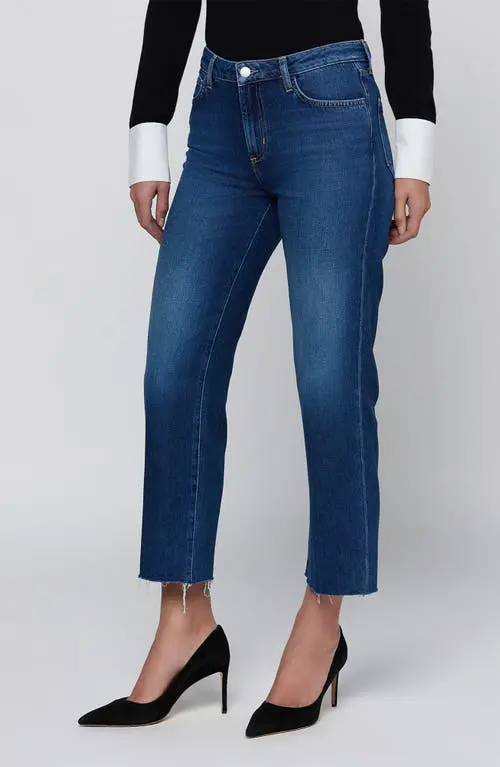 L'Agence Wanda High Waist Crop Wide Leg Jeans - Idaho