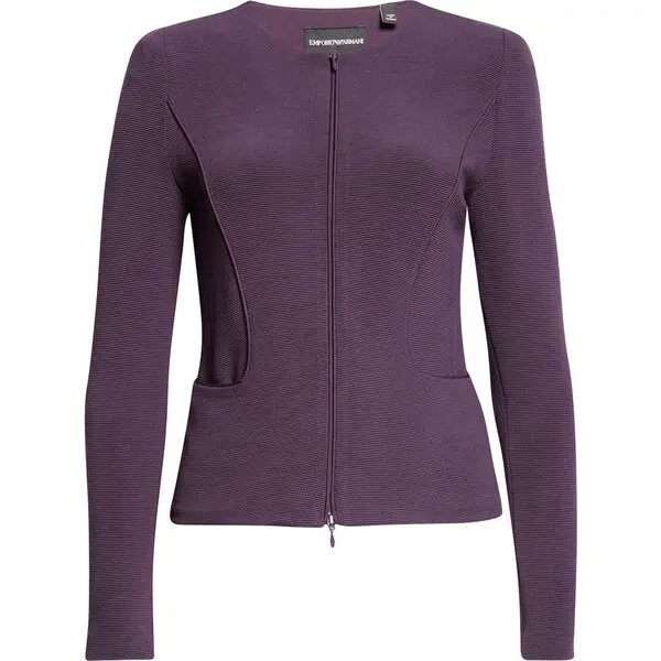 Emporio Armani Ottoman Jersey Zip Up Jacket