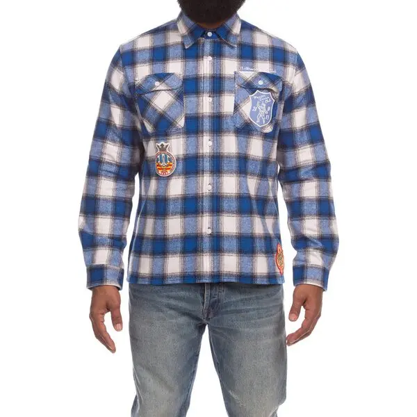 BILLIONAIRE BOYS CLUB Bb Society Check Cotton Twill Button-up Overshirt