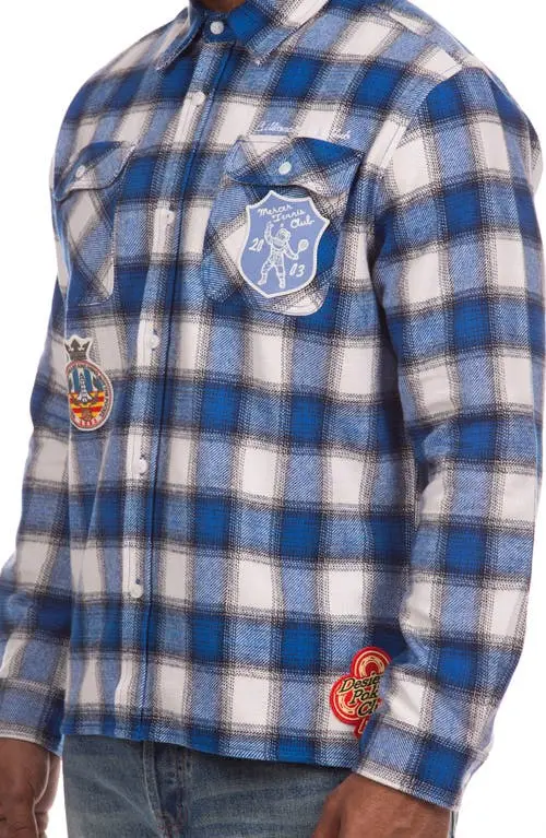 BILLIONAIRE BOYS CLUB Bb Society Check Cotton Twill Button-up Overshirt