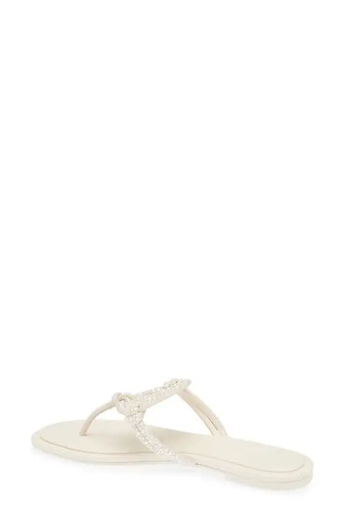 Tory Burch Miller Knotted Embellished Thong Sandal