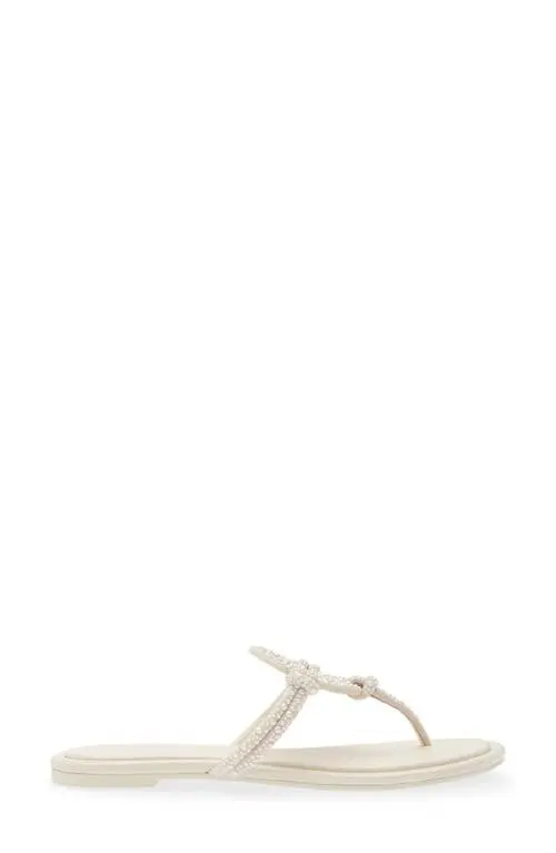 Tory Burch Miller Knotted Embellished Thong Sandal