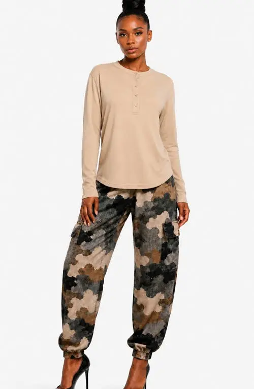 DAI MODA Button Up Long Sleeve T-shirt