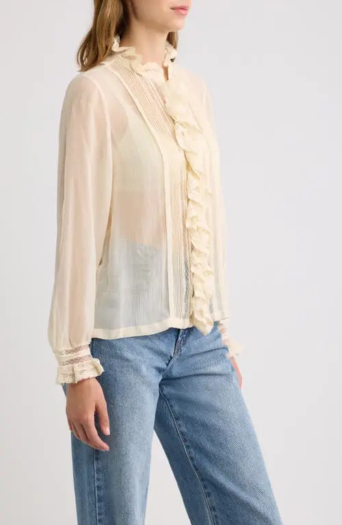 DÔEN Magdeleine Pleated Silk Top