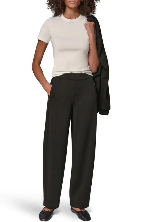 Donna Karan New York Jet Setter High Waist Barrel Leg Pants - Black
