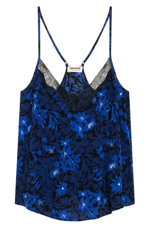 Zadig&Voltaire Cespa Floral Print Lace Trim Camisole
