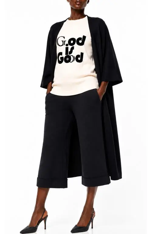 DAI MODA Wide Cuff Sweater Pants