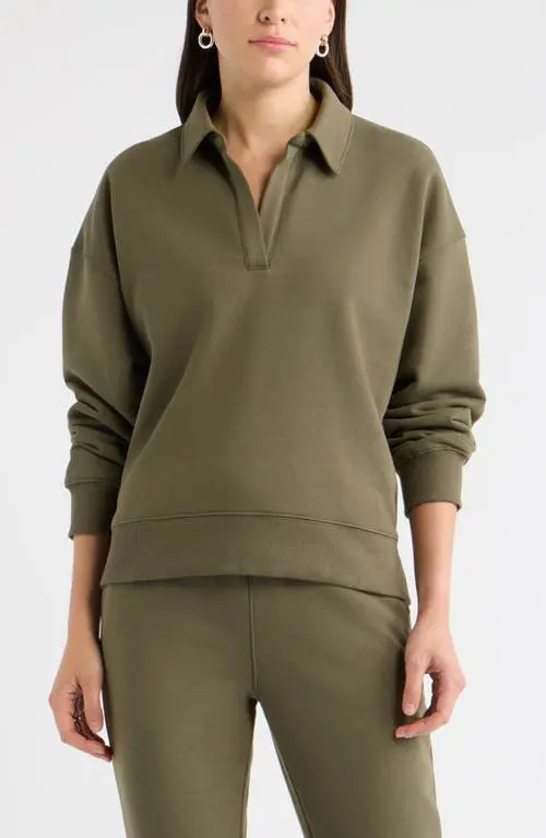 Caslon Johnny Collar Sweatshirt