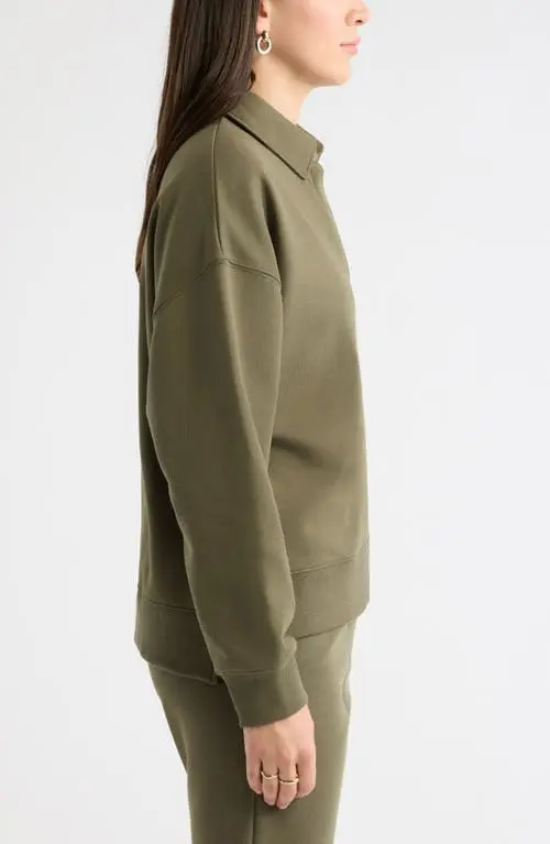 Caslon Johnny Collar Sweatshirt