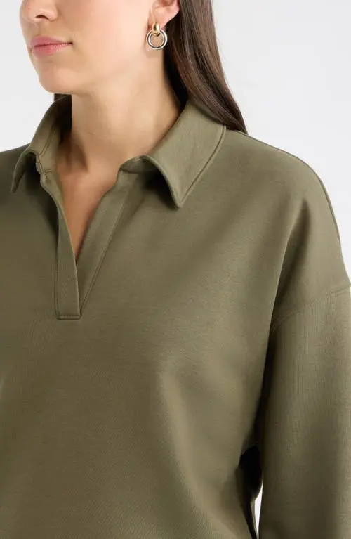 Caslon Johnny Collar Sweatshirt