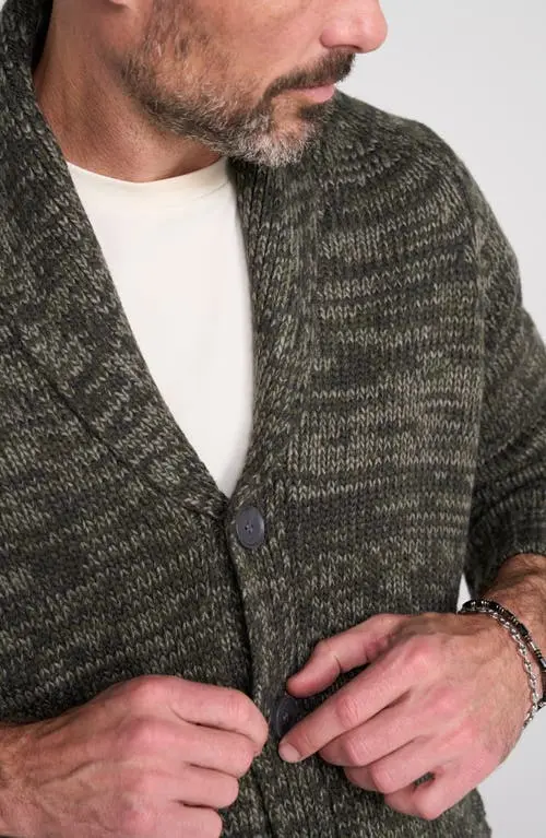 LIVERPOOL Marled Shawl Collar Cardigan - Grey/olive