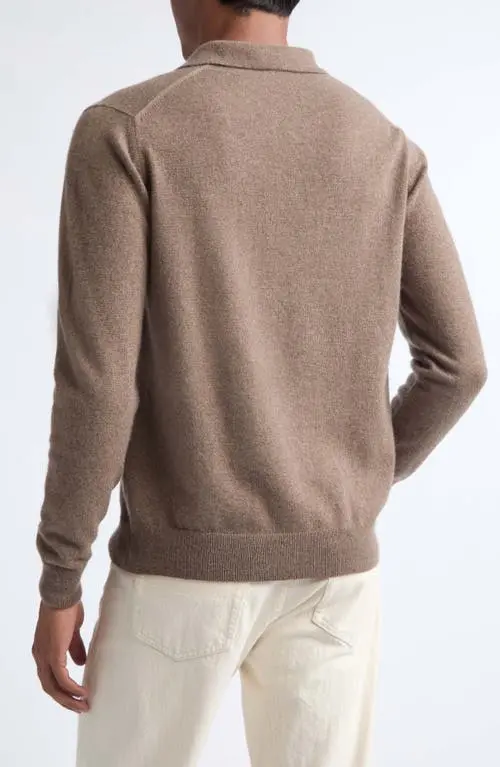 Sunspel Long Sleeve Cashmere Polo
