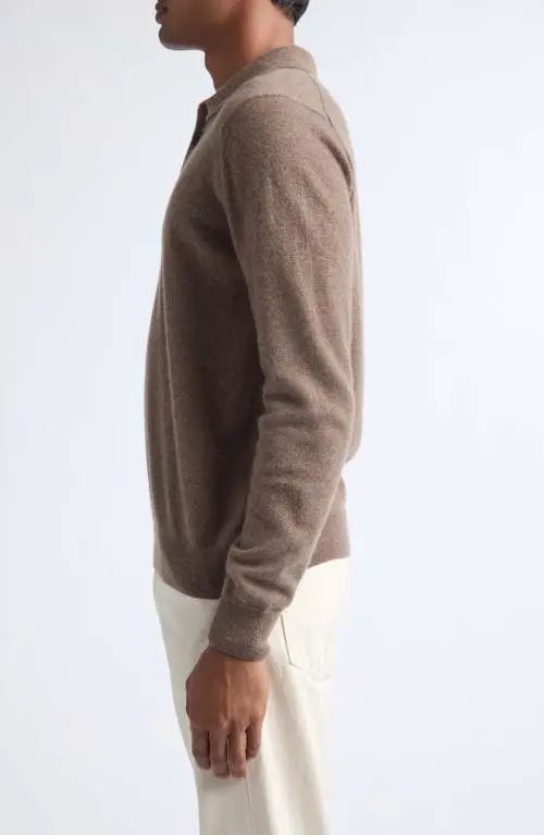 Sunspel Long Sleeve Cashmere Polo