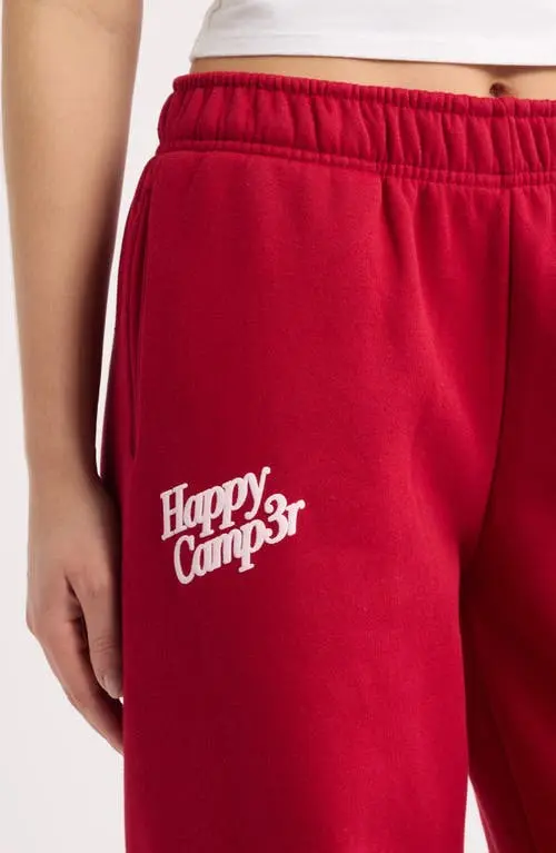 HAPPY CAMP3R Apple Puff Series Sweatpants - Deep Red