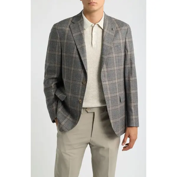 JACK VICTOR Midland Plaid Wool Sport Coat
