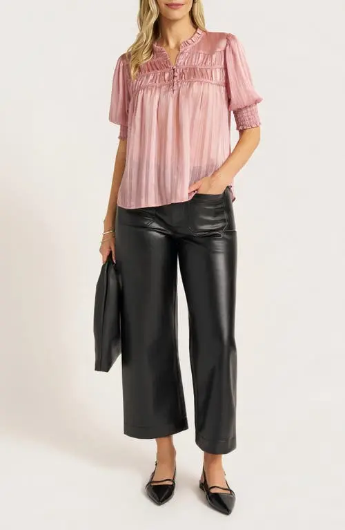 Matty M. Indie Shirred Top