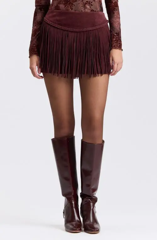 Avec Les Filles Fringe Miniskirt