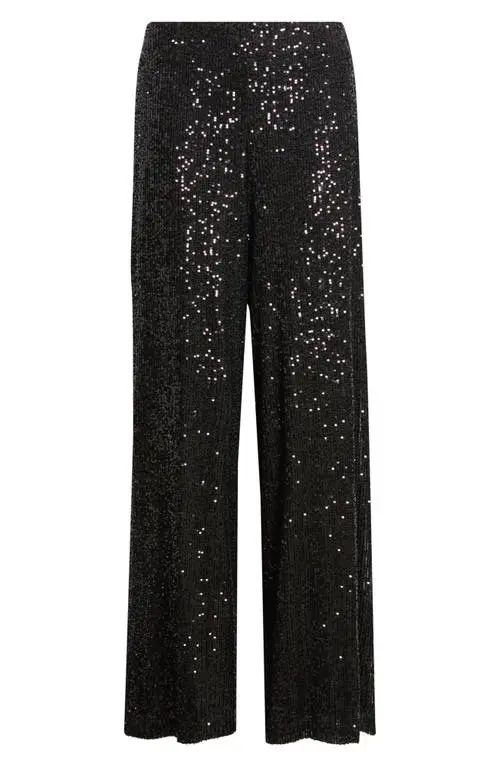 TAHARI ASL Sequin Wide Leg Pants